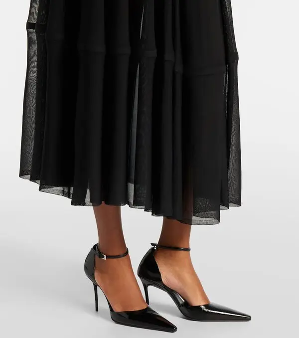 Alaïa Semi-sheer Midi Skirt
