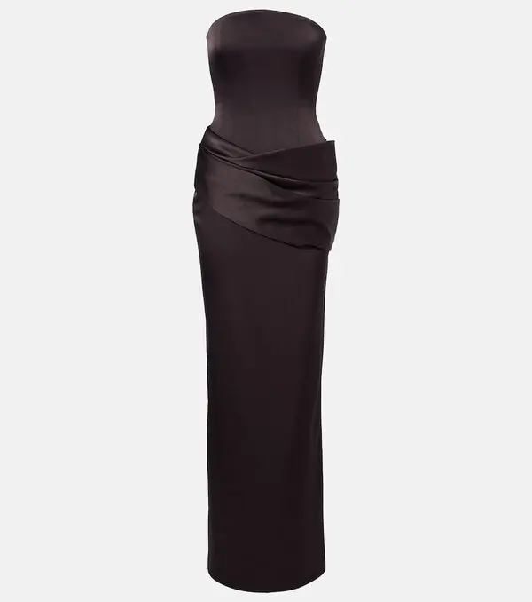 Alex Perry Draped Satin Crêpe Gown