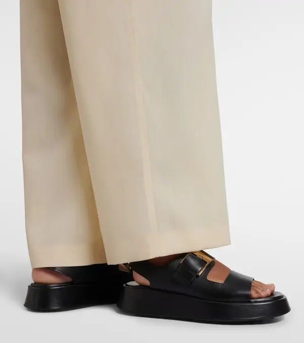 TOD'S Leather Platform Sandals