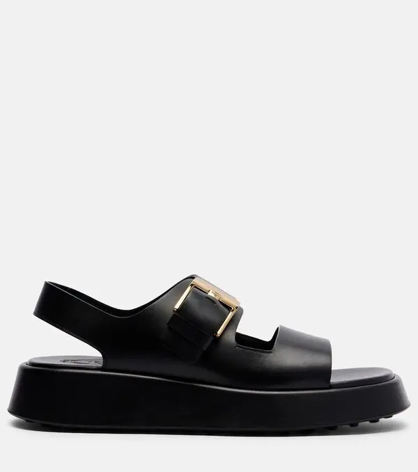 TOD'S Leather Platform Sandals