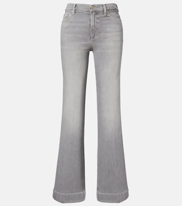 7 For All Mankind Modern Dojo Flared Jeans - Grey