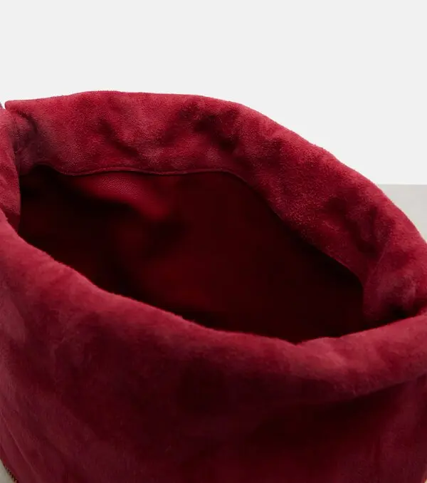 Alaïa Le Pochon Suede Bucket Bag - Red