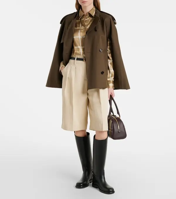 Burberry Emma Printed Satin Shirt - Beige