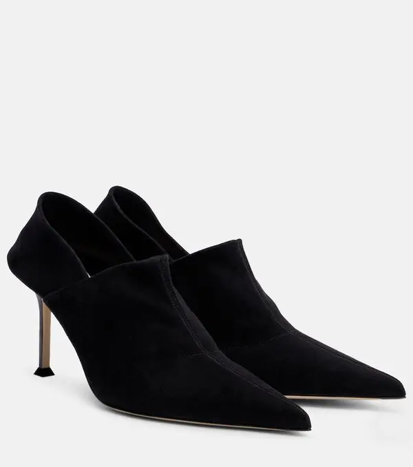 CHRISTEN Helix Stretch 75 Suede Pumps