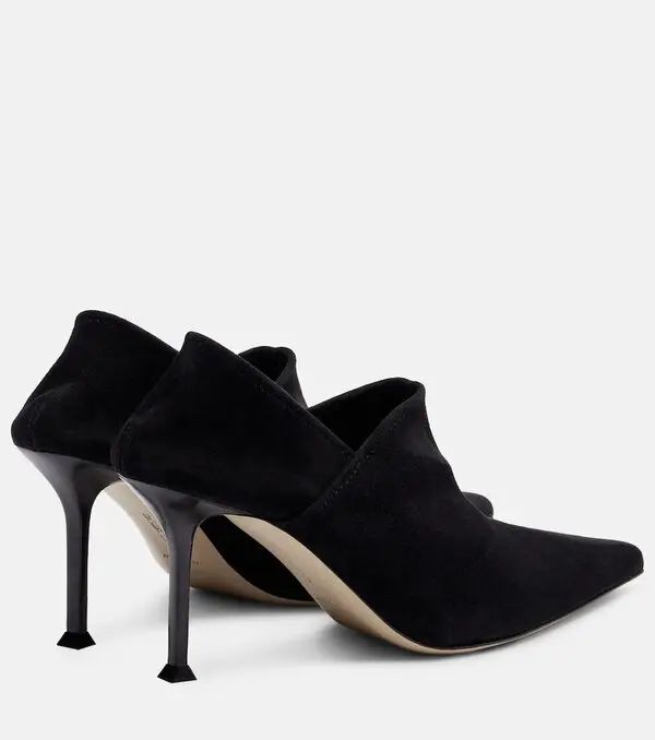 CHRISTEN Helix Stretch Suede Pumps