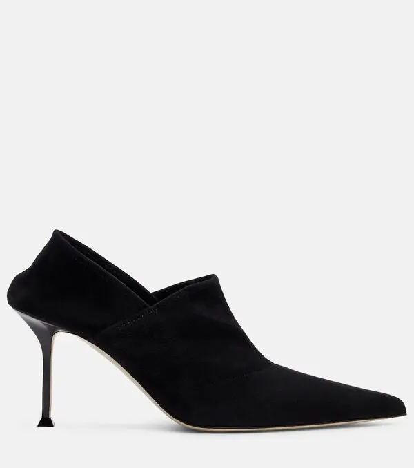 CHRISTEN Helix Stretch Suede Pumps