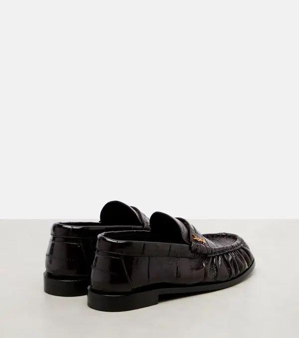 Saint Laurent Patent Leather Penny Loafers