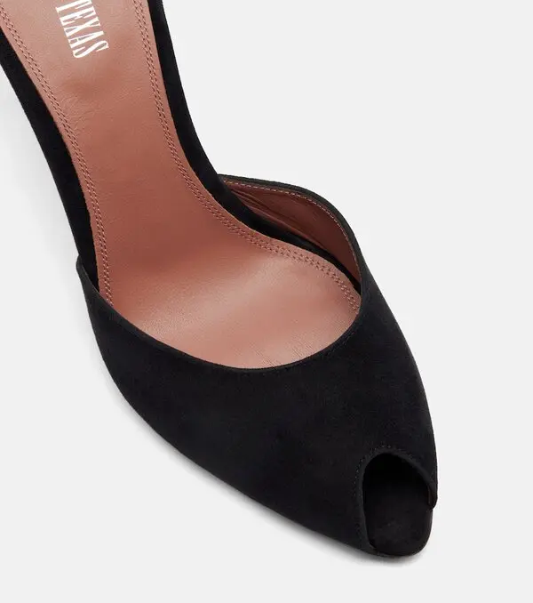 Paris Texas Vera 85 Suede Mules - Black
