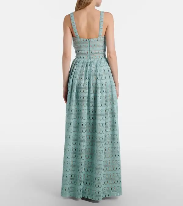 Elie Saab Macramé Gown - Blue