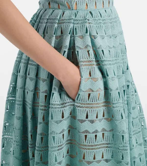 Elie Saab Macramé Gown - Blue