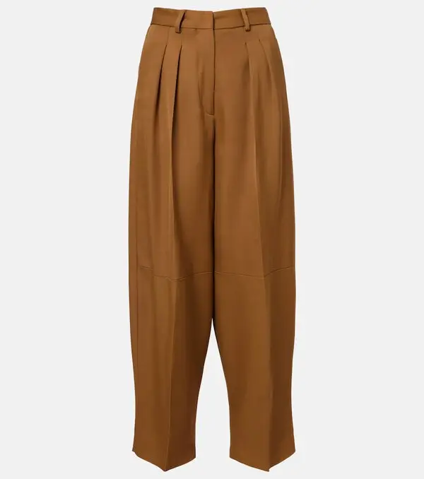 Altuzarra Dash Cropped Barrel-leg Pants - Brown