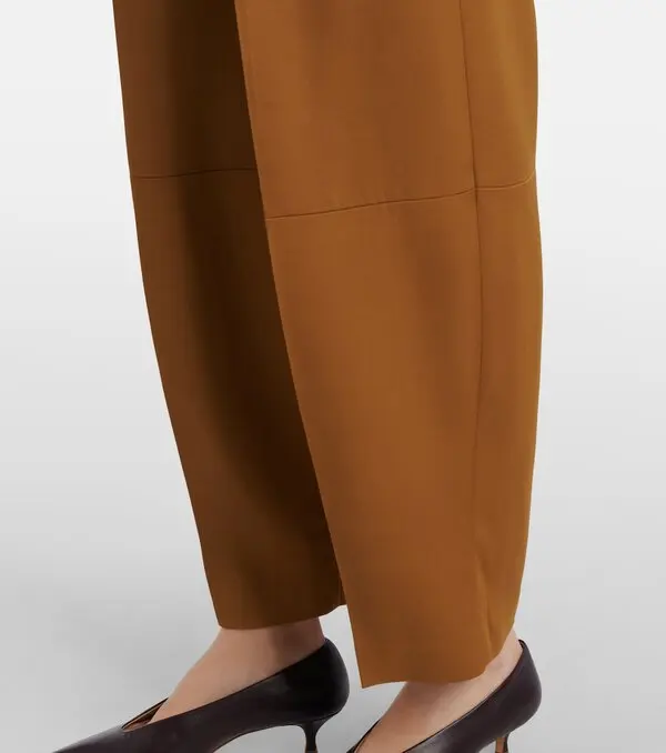 Altuzarra Cropped Barrel-leg Pants - Brown