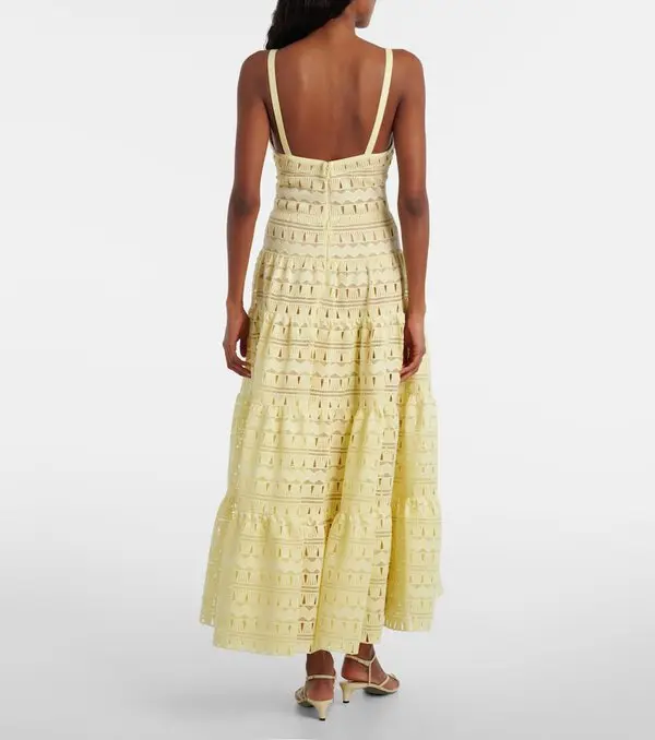 Elie Saab Macramé Midi Dress