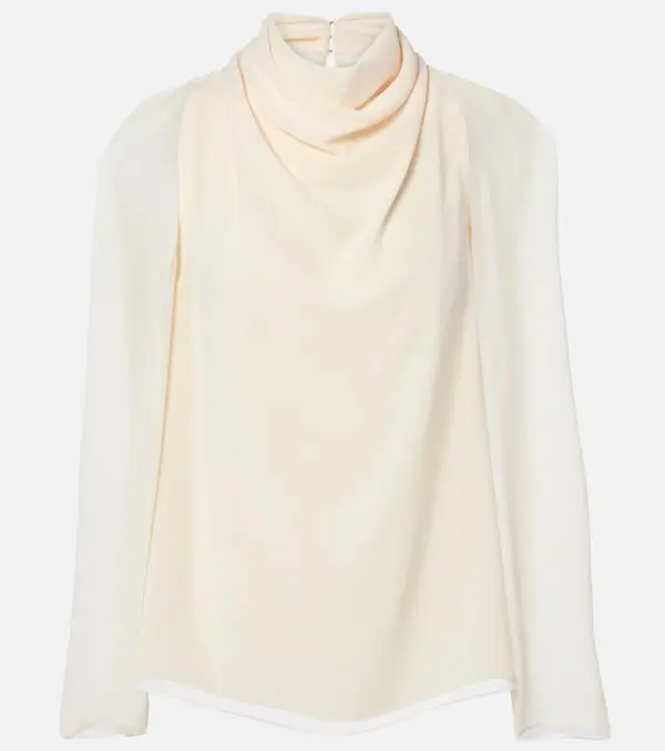 Altuzarra Cara Draped Top - White
