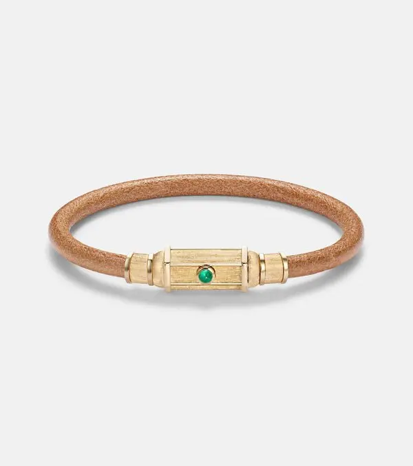 MARIE LICHTENBERG Lasso Bracelet With Emerald - Gold