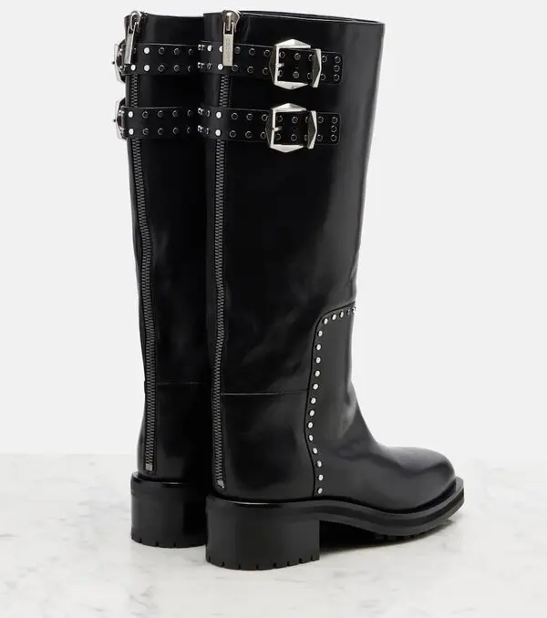 JIMMY CHOO Brooklyn Leather Biker Boots