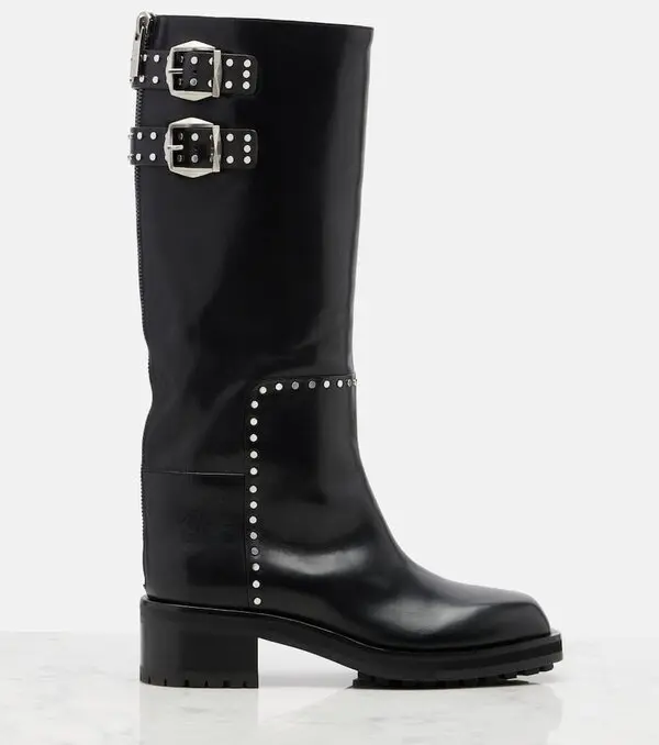 JIMMY CHOO Brooklyn Leather Biker Boots