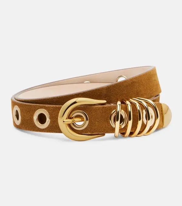 DEHANCHE Hollyhock Suede Belt - Brown