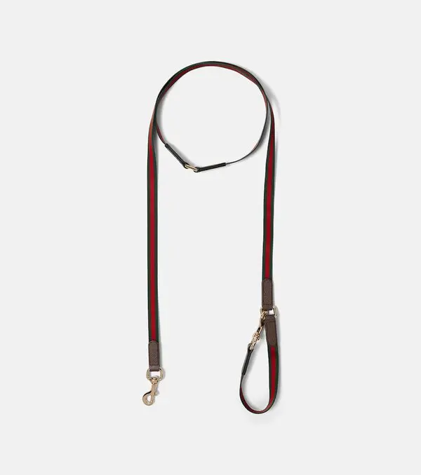 Gucci Web Stripe Dog Leash - Red