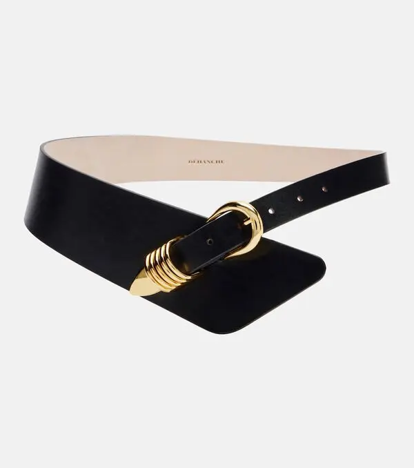 DEHANCHE Déhanche Alcott Asymmetric Leather Belt - Black