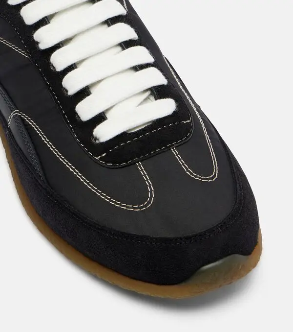 Alexander McQueen Suede-trimmed Sneakers - Black