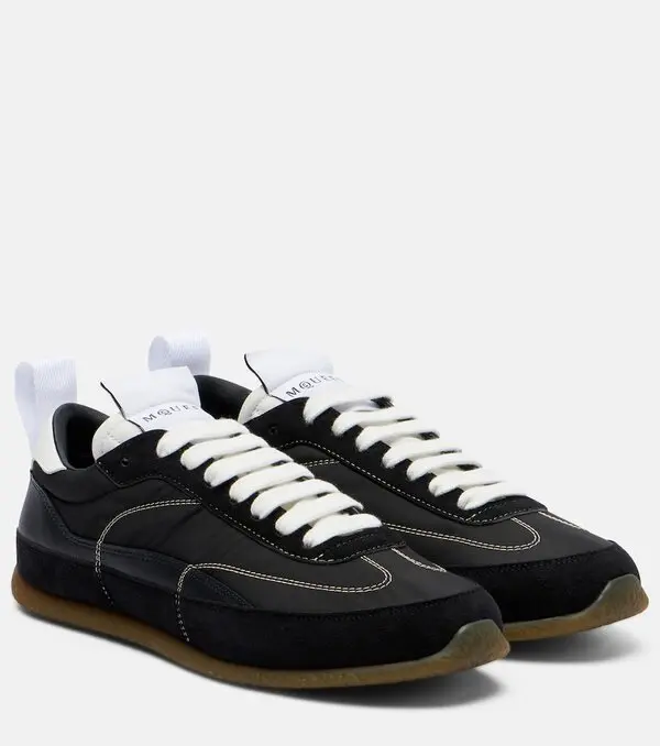 Alexander McQueen Suede-trimmed Sneakers - Black