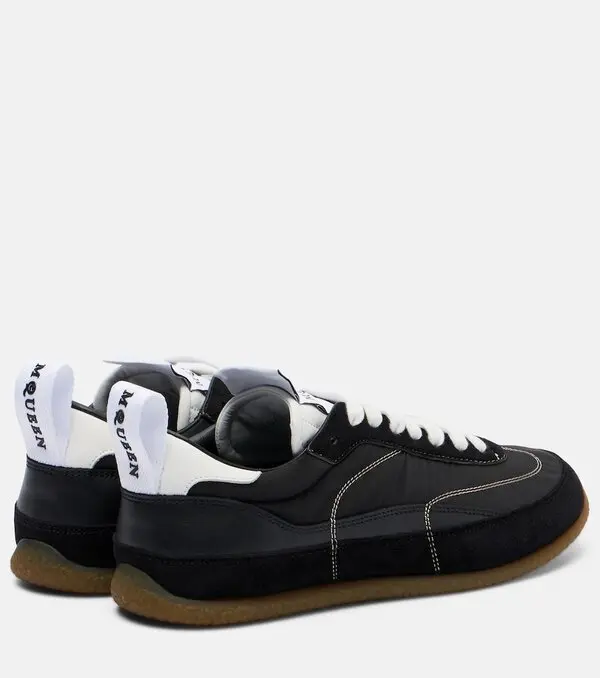 Alexander McQueen Suede-trimmed Sneakers - Black