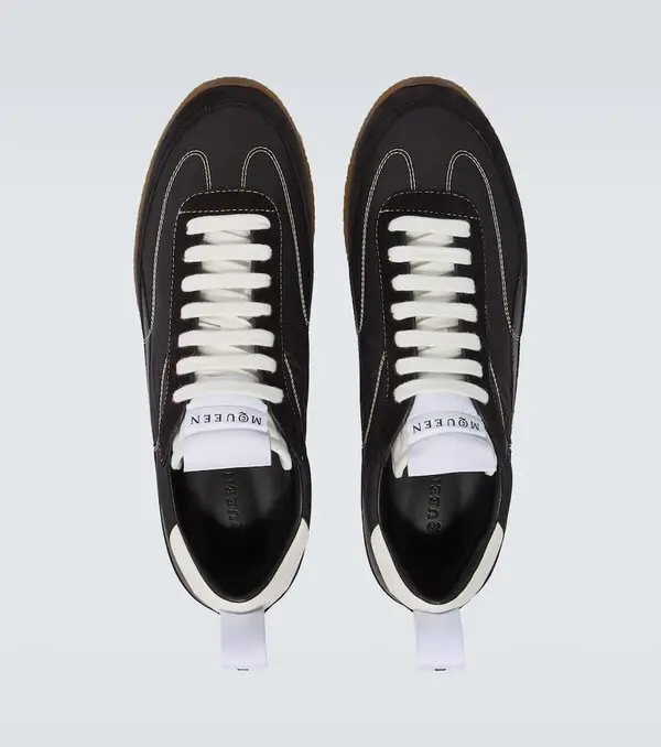 Alexander McQueen Suede-trimmed Leather Sneakers - Black