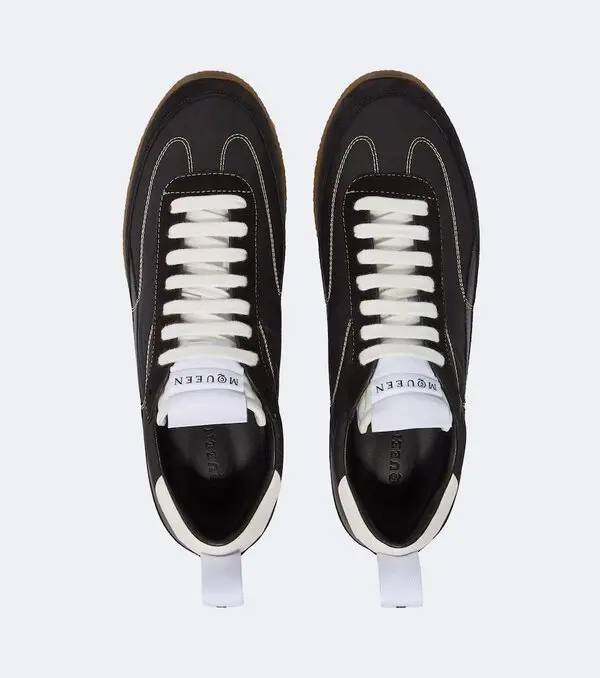 Alexander McQueen Suede-trimmed Leather Sneakers - Black