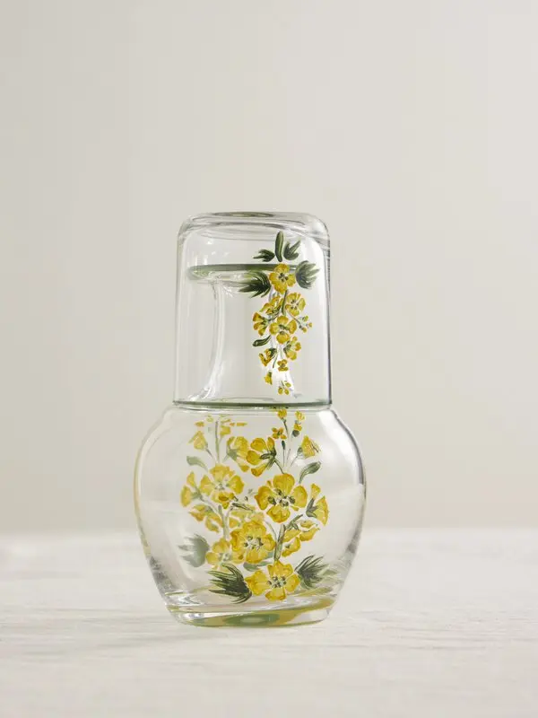 CABANA Painted Glass Bottle