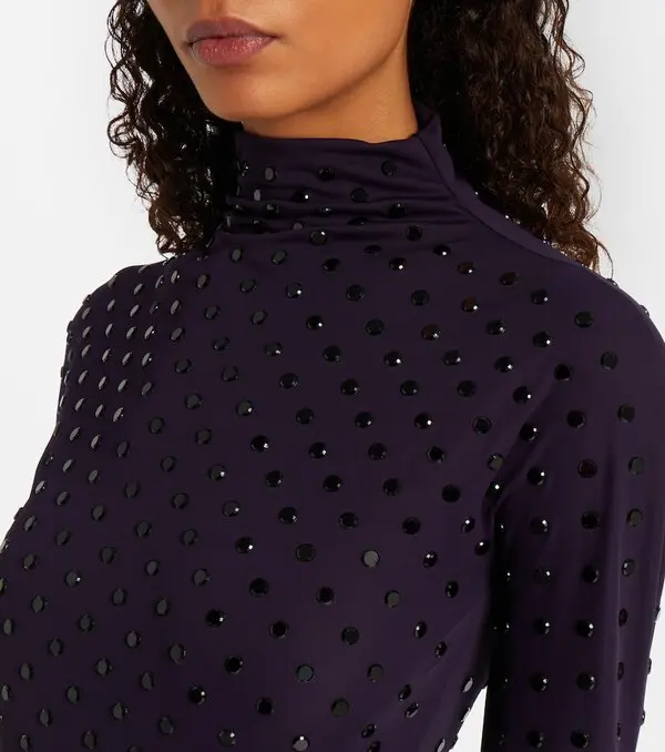 Alaïa Embellished Midi Dress - Purple