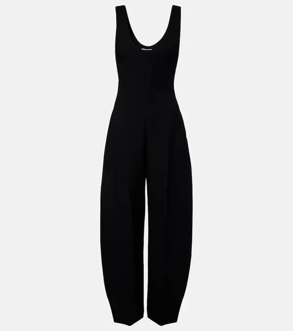 Alaïa Wool-blend Jumpsuit - Black