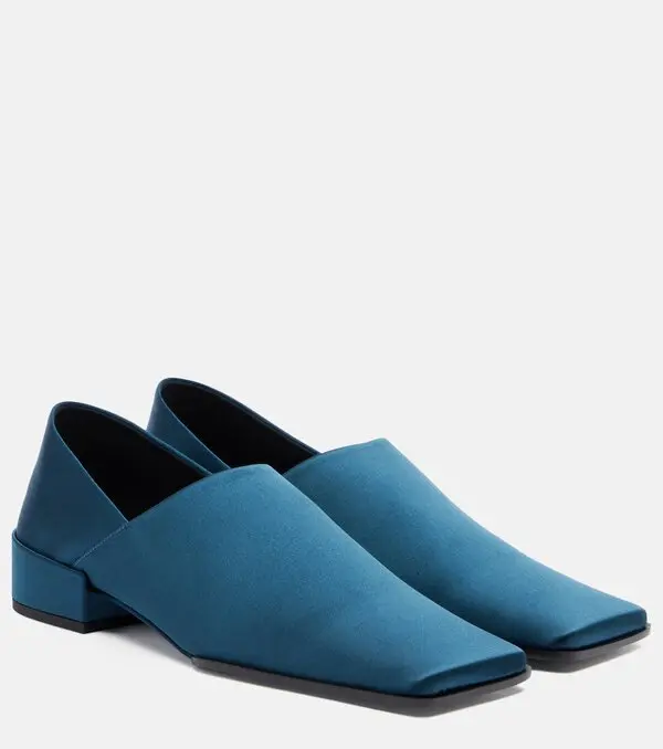 Alaïa Satin Slip-on Shoes - Blue