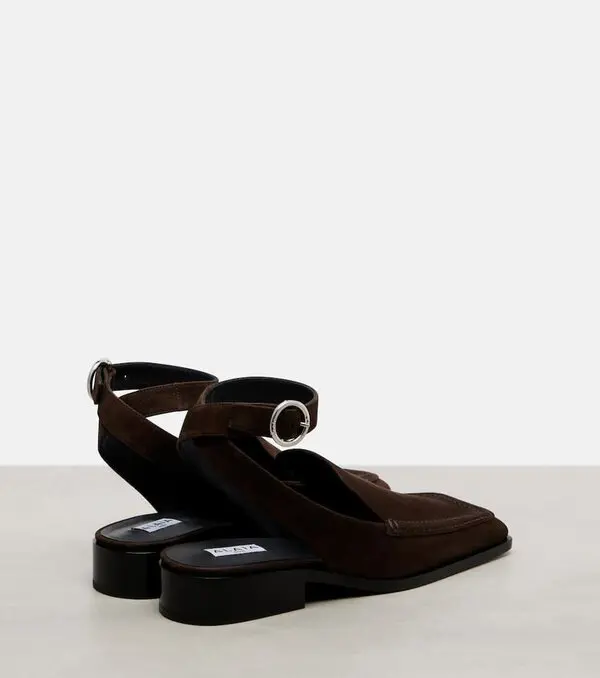 Alaïa Leather Flats - Brown