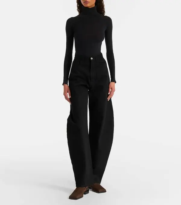 Alaïa Leather Flats - Brown