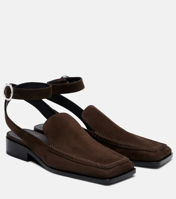 Alaïa Leather Flats - Brown