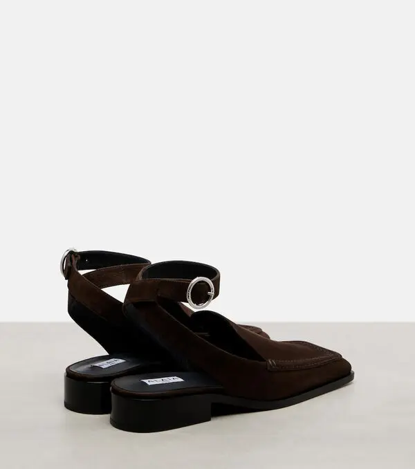 Alaïa Leather Flats - Brown