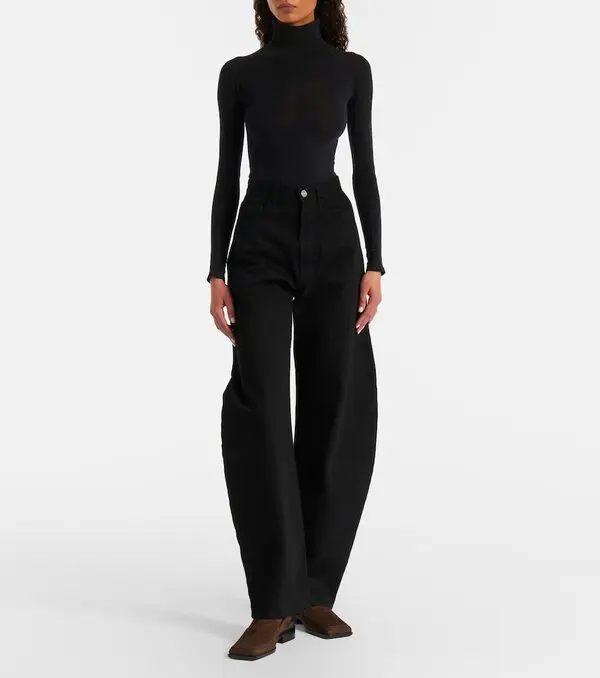 Alaïa Leather Flats - Brown