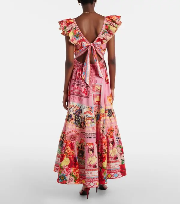 Camilla Collage Kingdom Tiered Maxi Dress