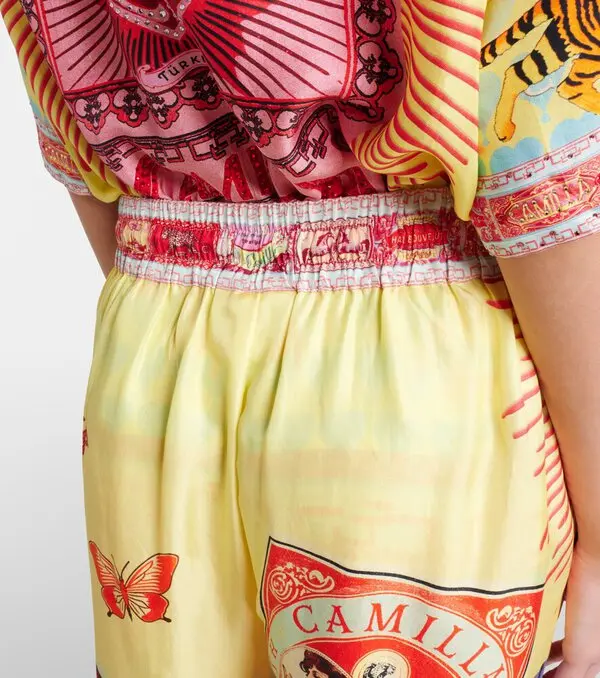 Camilla Printed Wide-leg Pants