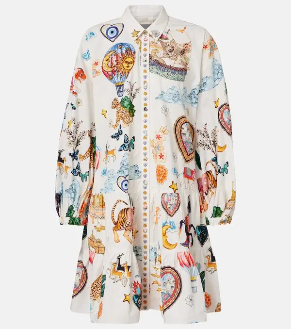 Camilla Printed Cotton Minidress