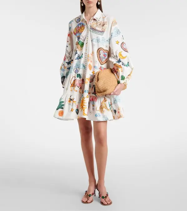 Camilla Printed Cotton Minidress
