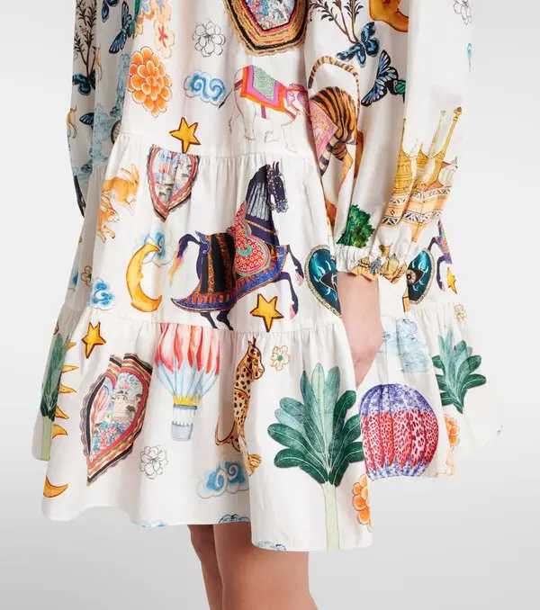 Camilla Printed Cotton Minidress