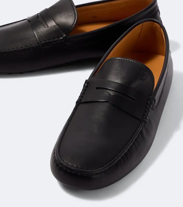 TOD'S Gommino Leather Driving Shoes - Black