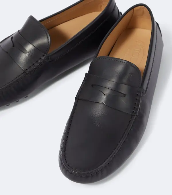 TOD'S Gommino Leather Driving Shoes - Black
