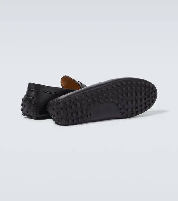 TOD'S Gommino Leather Driving Shoes - Black