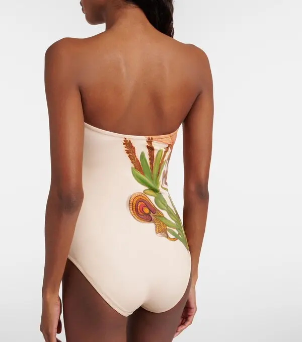 Ulla Johnson Monterey Floral Maillot Swimsuit - Beige