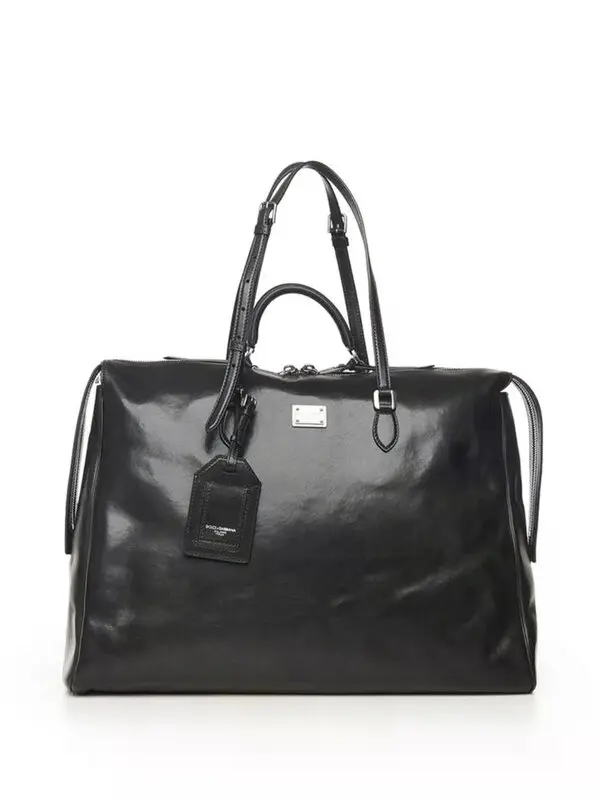 Dolce & Gabbana Vittoria Calfskin Handbag - Black