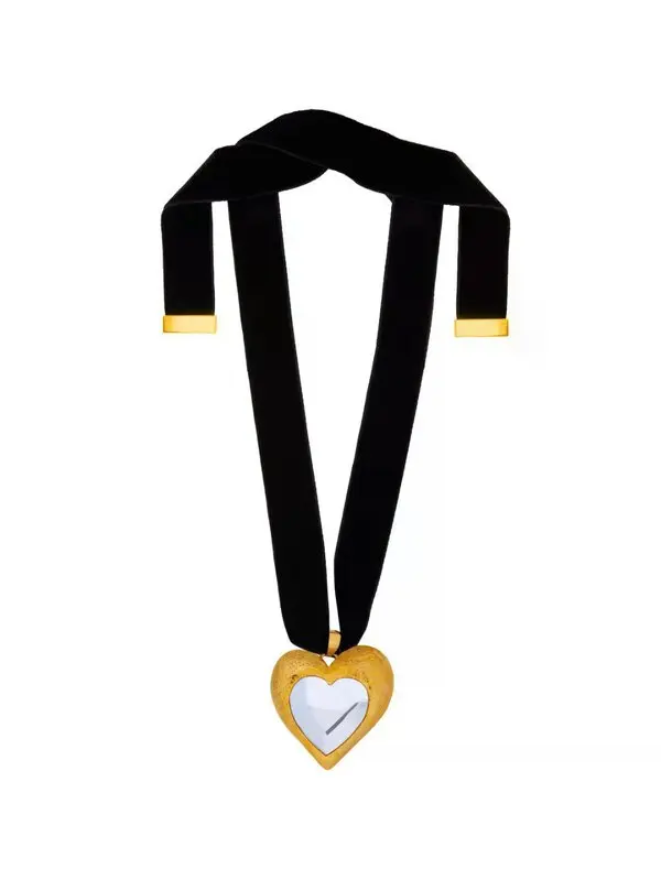 Oscar De La Renta Heart-pendant Choker Necklace - Gold