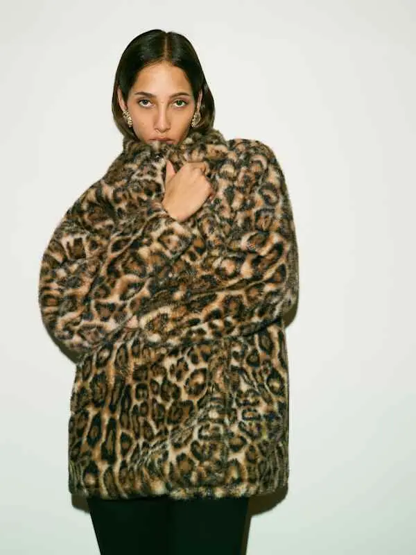 REFORMATION Faux Fur Sable Coat